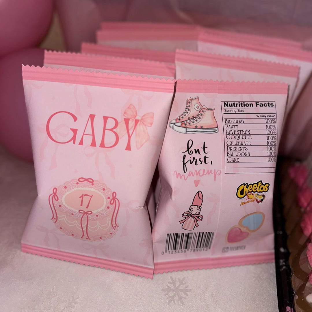 Coquette Custom Chip Bags - Etsy
