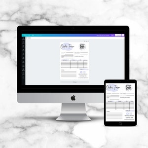 Order Form Lilac Editable Order Form Digital Download Edit - Etsy