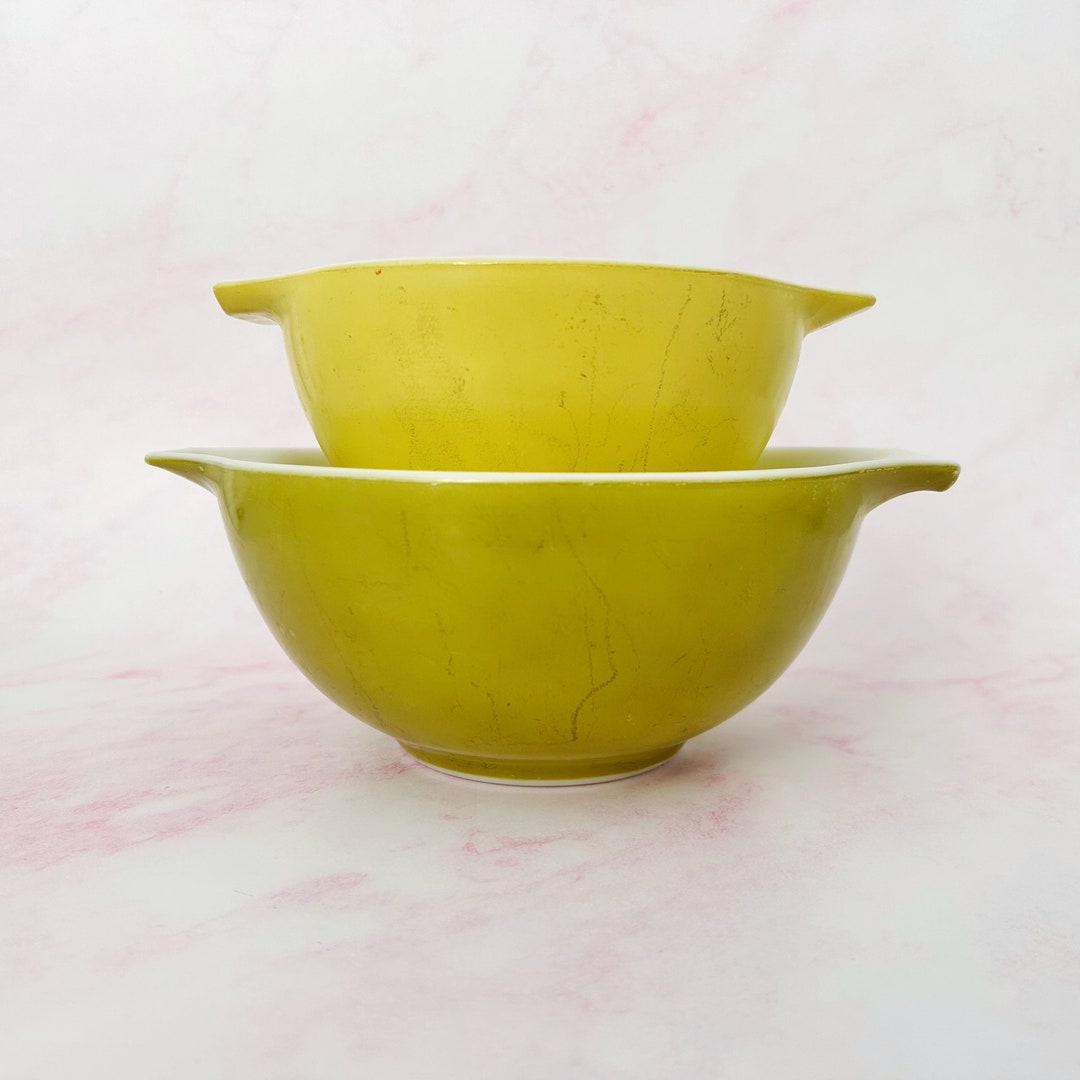 Pyrex Mixing Bowls #441 & 442 - Vintage Pyrex Verde Nesting Bowls ...