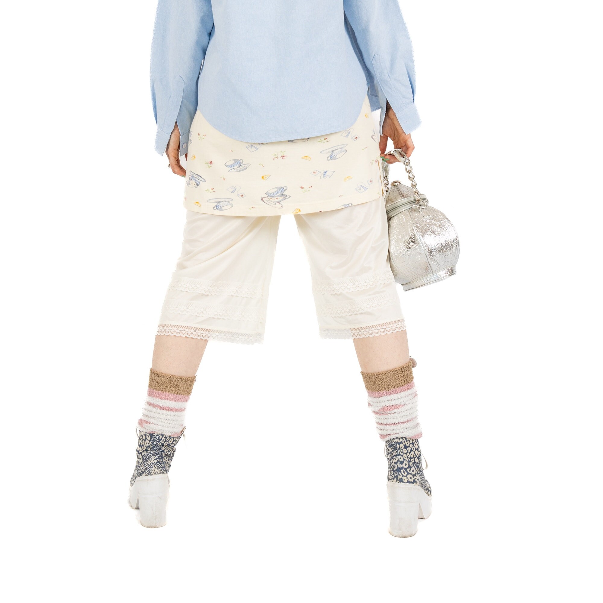 Cute Lace Trim Bloomers Vintage Cream off White Satin Slip - Etsy