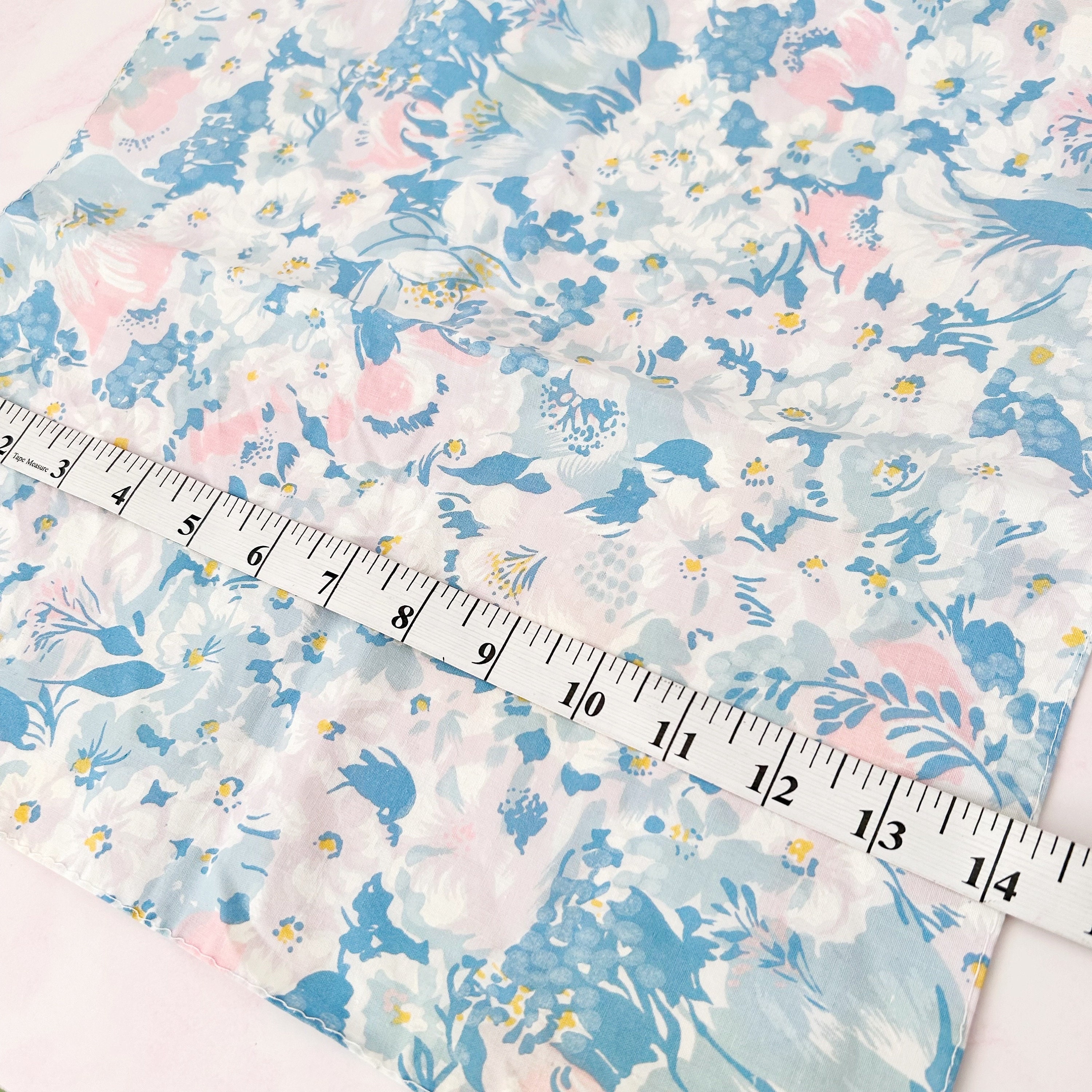 Pastel Floral Napkins Cute Vintage Squarre Cloth Napkins With Pink ...