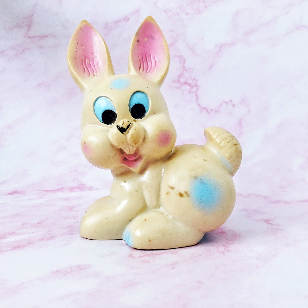 Vintage Rabbit Squeak Toy by M. DEP. Made in Italy 1960s Weird Kitschy ...