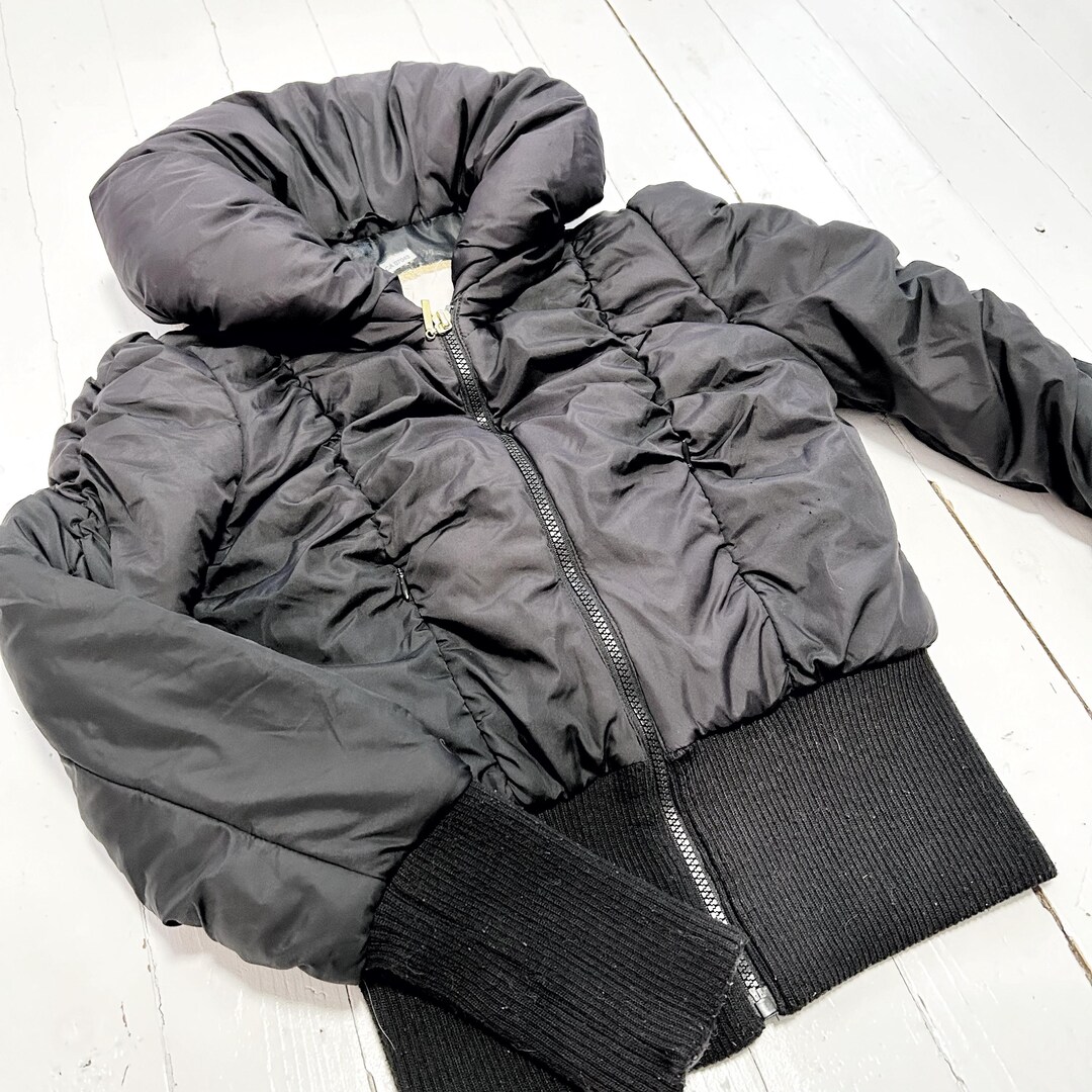 Baby Phat Jacket Black Ruched Y2K Winter Puffer Coat W/ Big Poofy ...