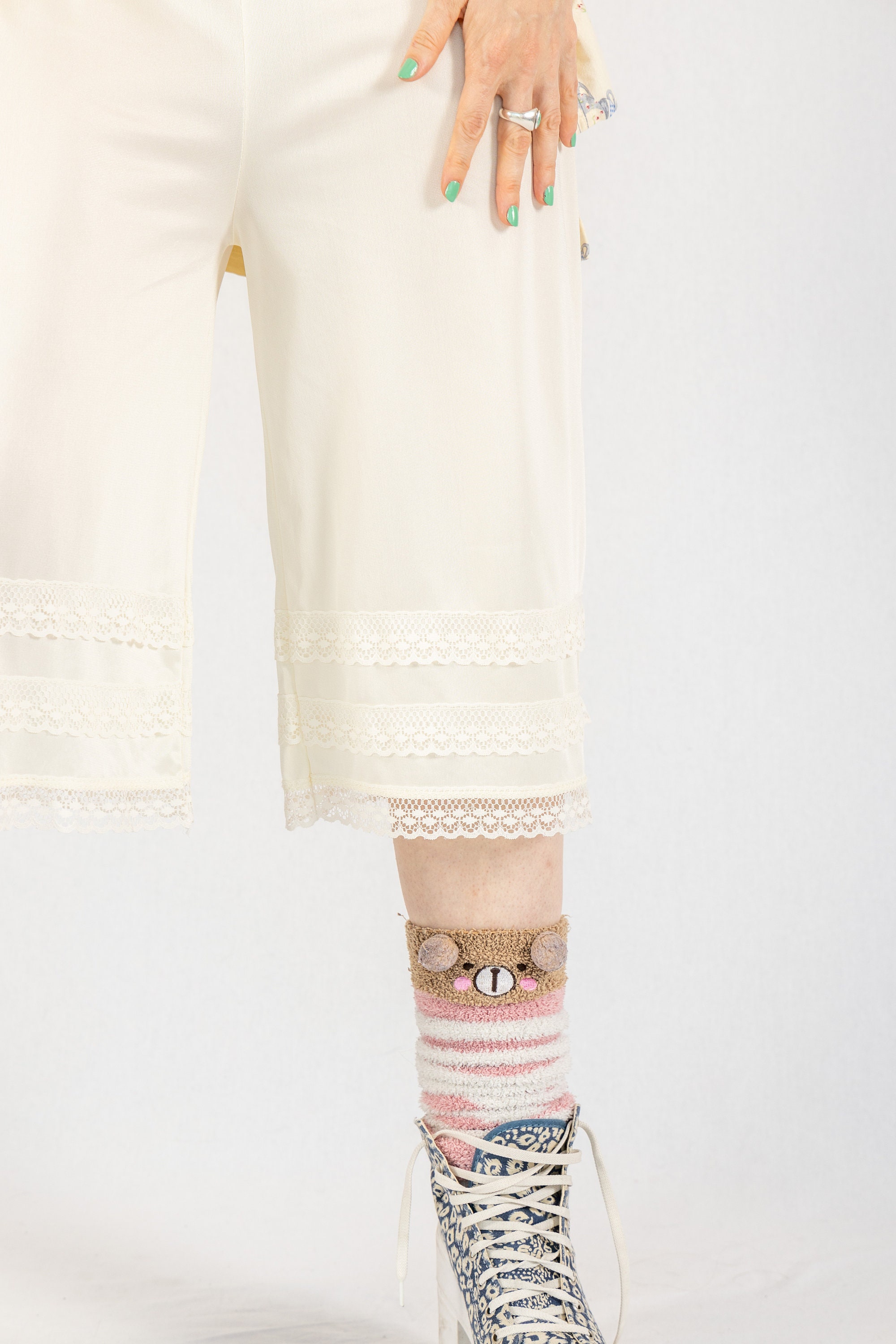 Cute Lace Trim Bloomers Vintage Cream off White Satin Slip - Etsy
