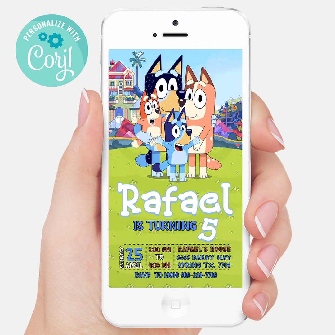 Bluey Invitation, Bluey Invites, Bluey Birthday, Bluey Party, Bluey ...