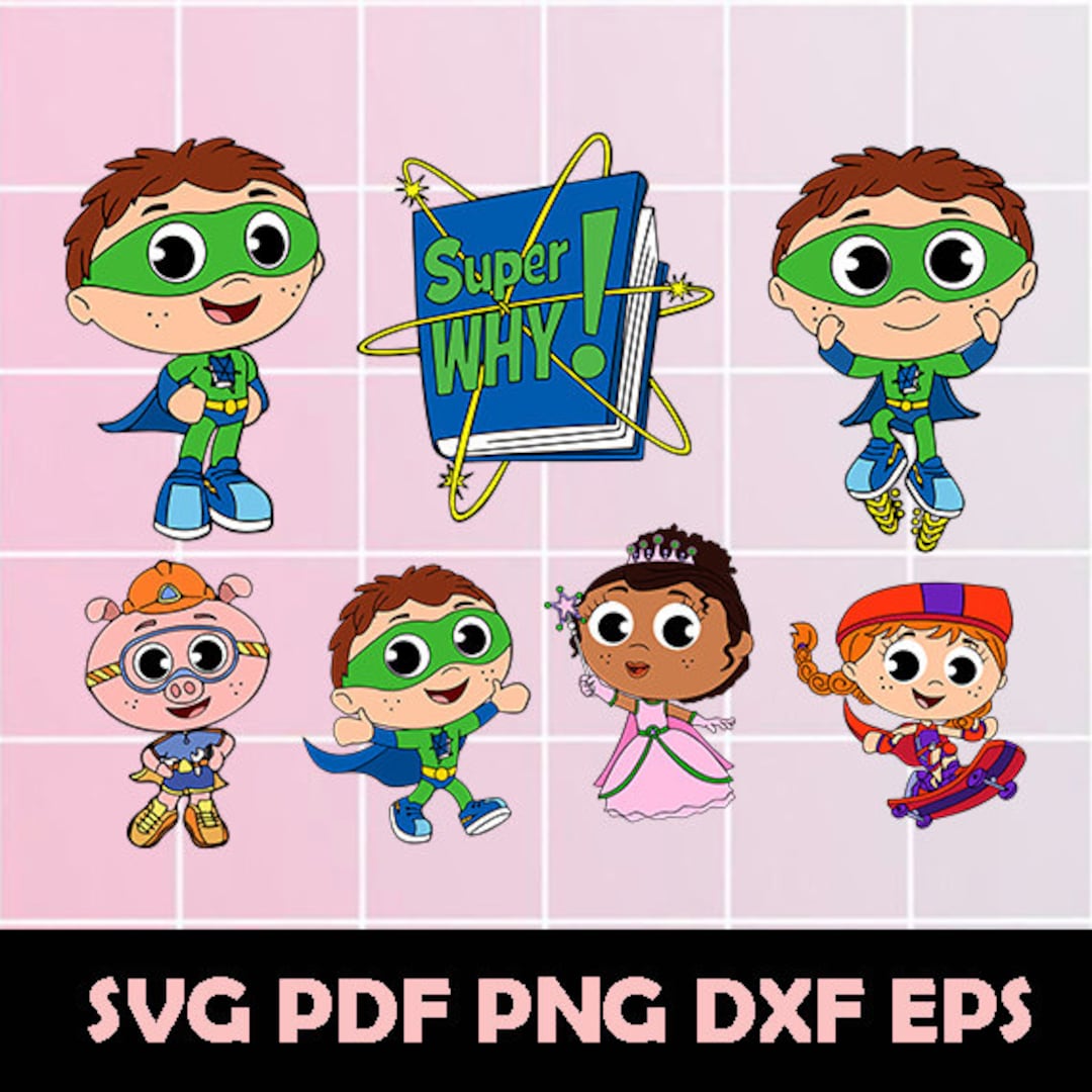 Clipart, Svg Bundle, Super Why SVG, Super Why Png, Super Why Clipart ...