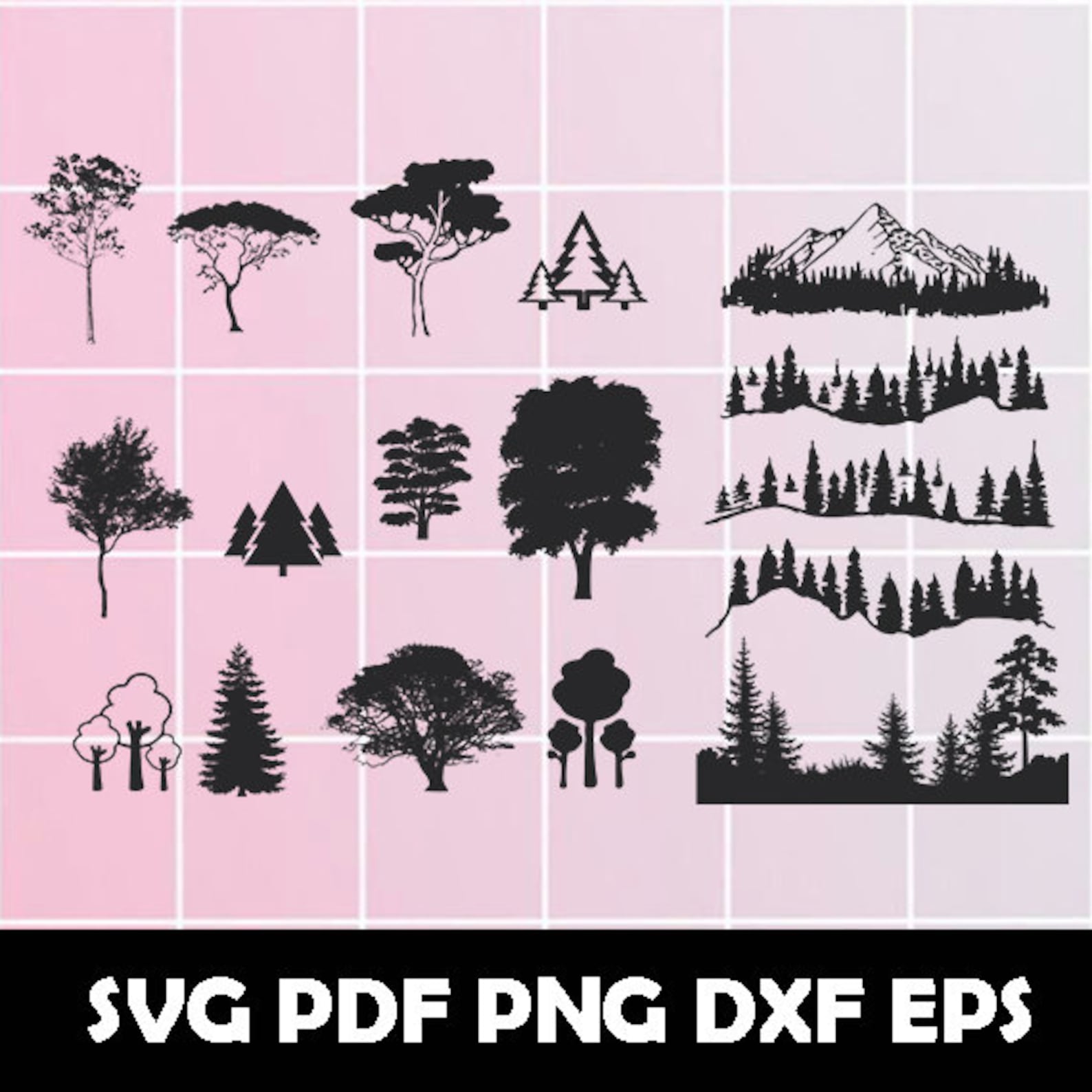 Clipart, Svg Bundle, Forest Svg Bundle, Woodland Svg, Forest Clipart ...