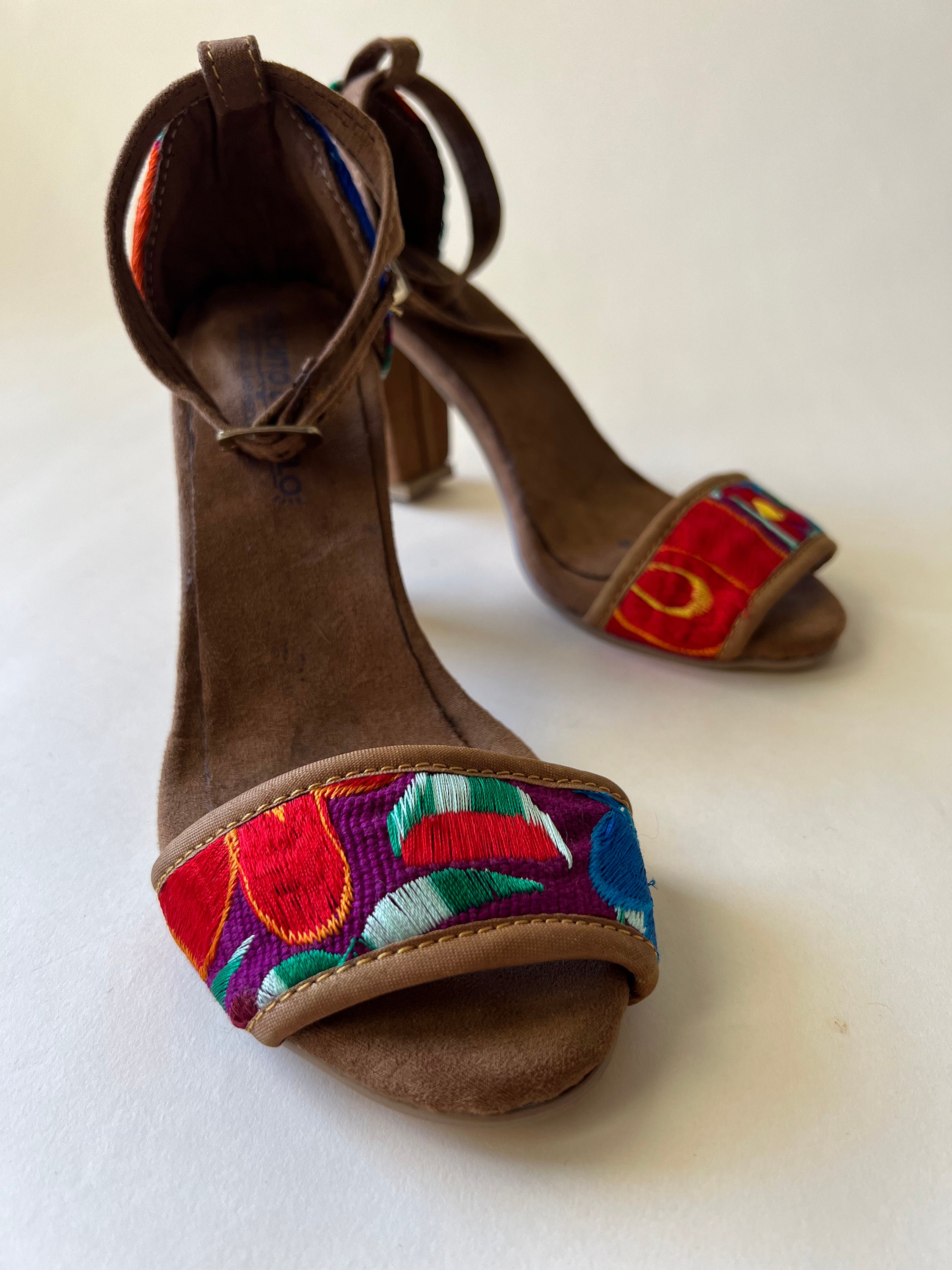 Primavera Embroidered Mexican Wedges, Mexican Huarache, Mexican Wedge ...