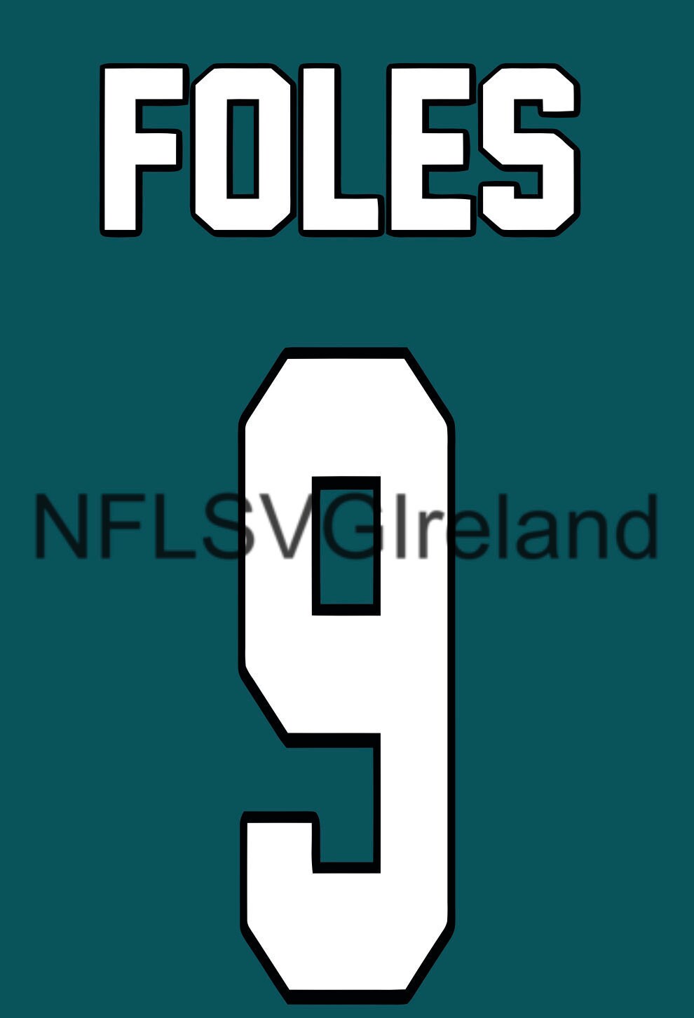 NFL Nick Foles Jersey Number 9 svg / Philadelphia Eagles RETRO | Etsy