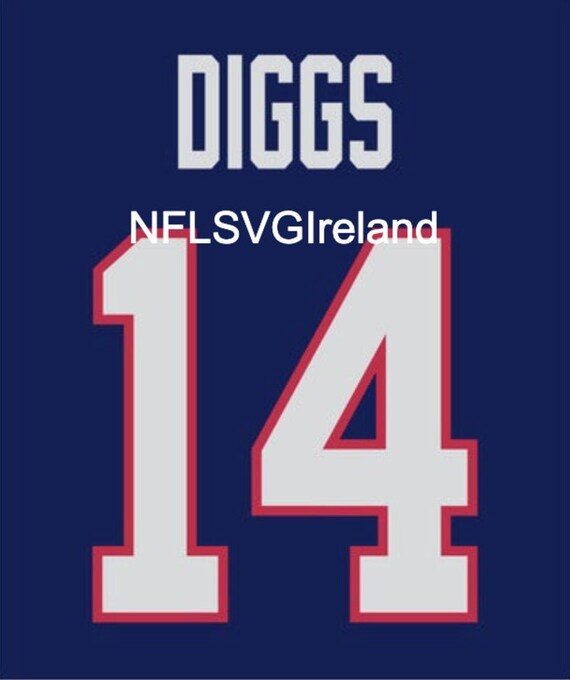 NFL Stefon Diggs Jersey Number 14 svg / Buffalo Bills / svg | Etsy