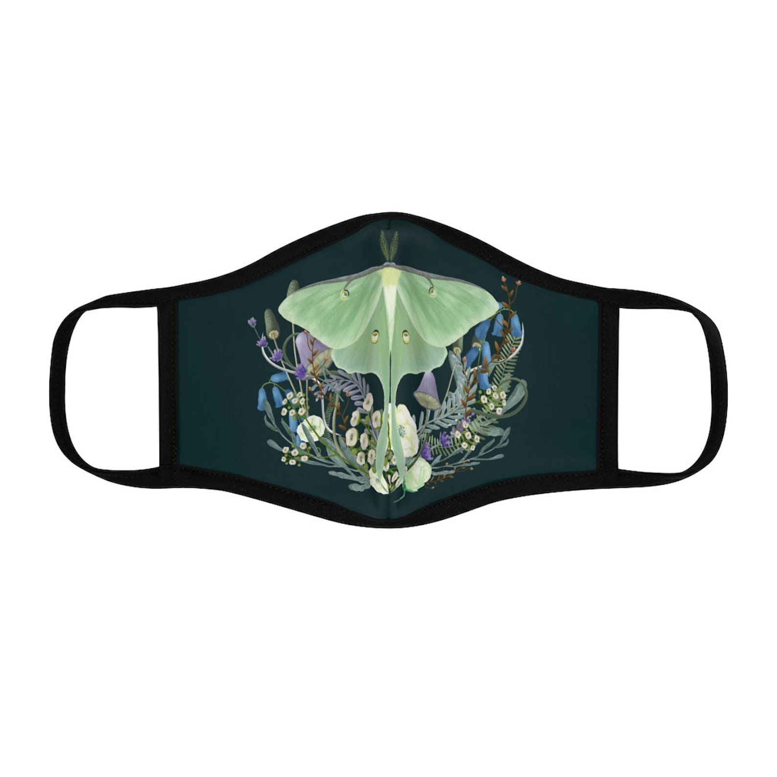 Luna Moth Mask Cottagecore Mask Moth Face Mask Moth - Etsy