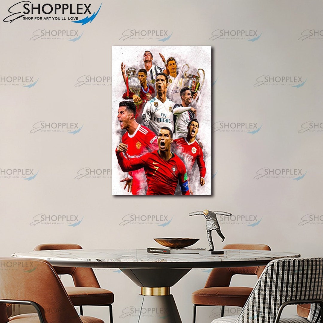 Cristiano Ronaldo Ronaldo Poster Boy Room Decor, Gym Canvas Football ...