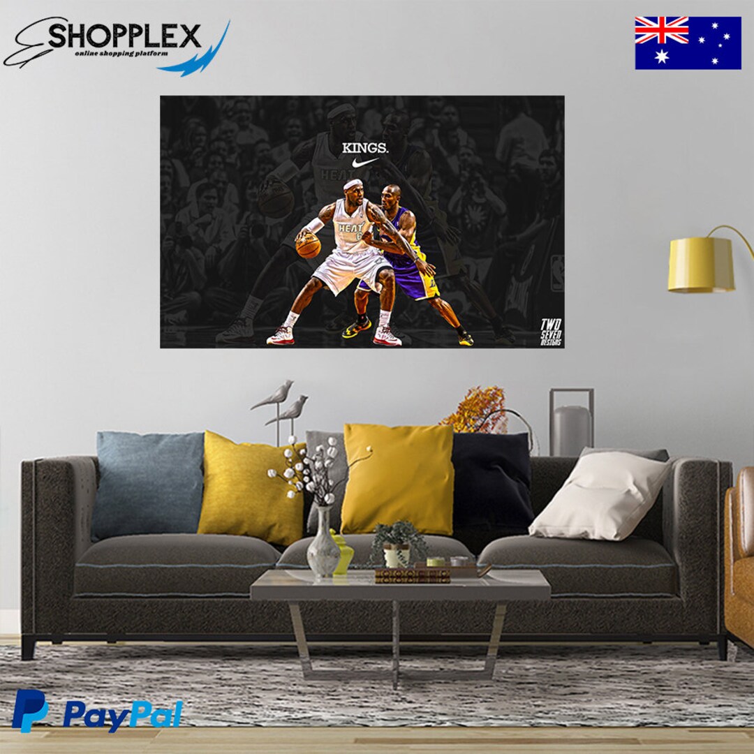 Modern Abstract Kobe Bryant Basketball Sports Wall Art Farmed Stretched ...