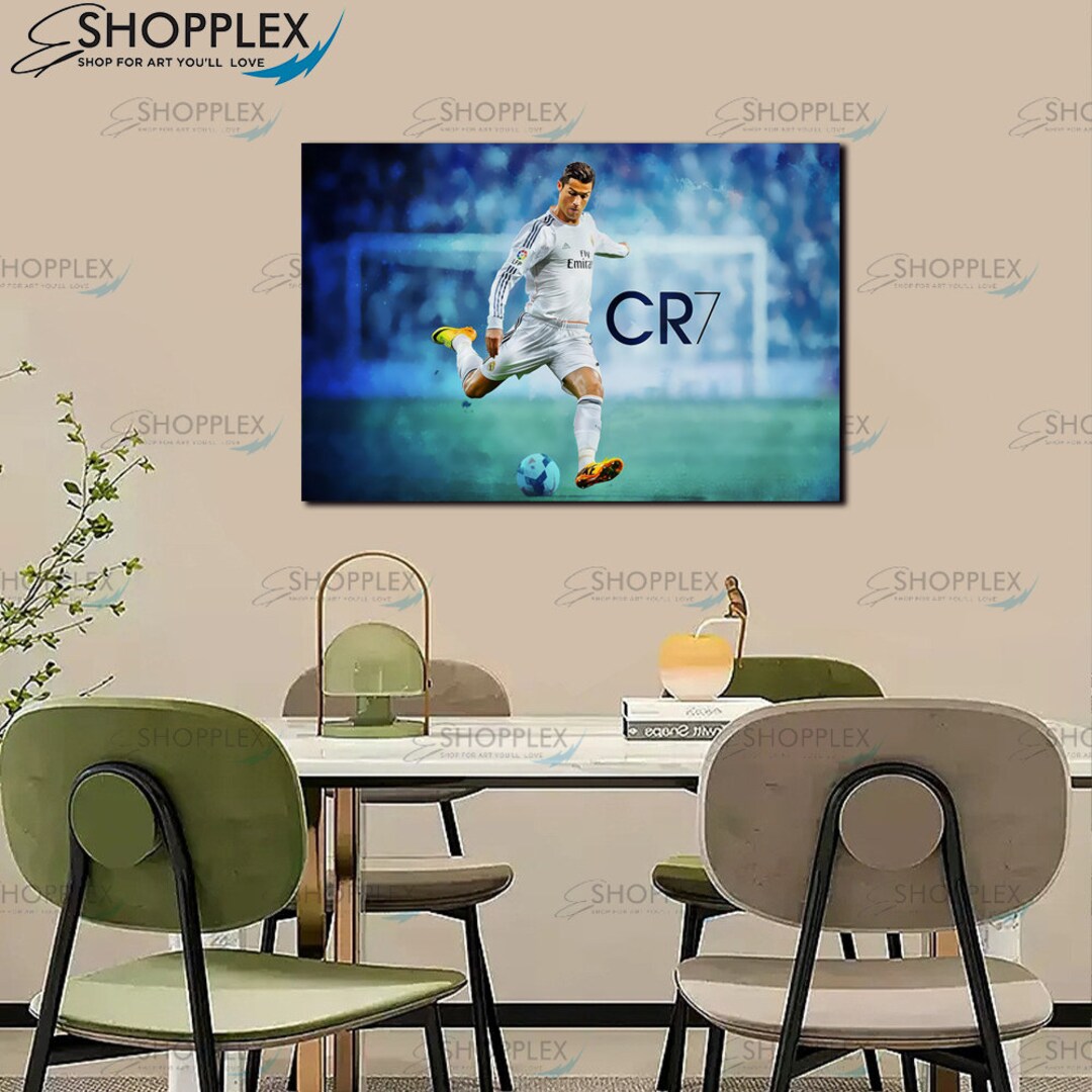 Cristiano Ronaldo Ronaldo Poster Boy Room Decor, Gym Canvas Football ...
