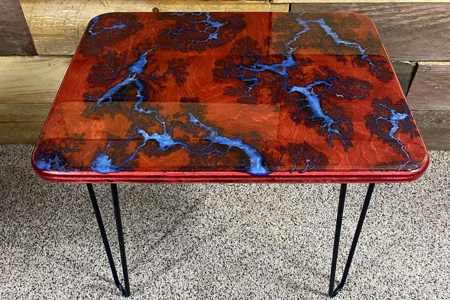 Red White and Blue End Table - Etsy