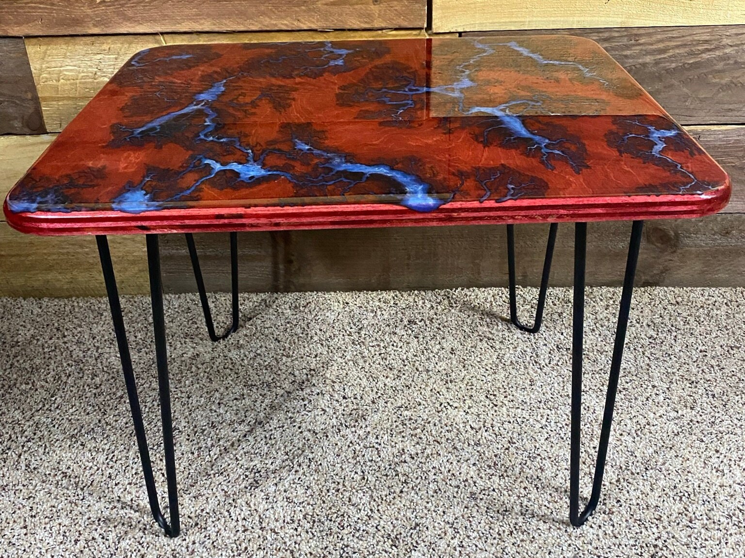Red White and Blue End Table - Etsy