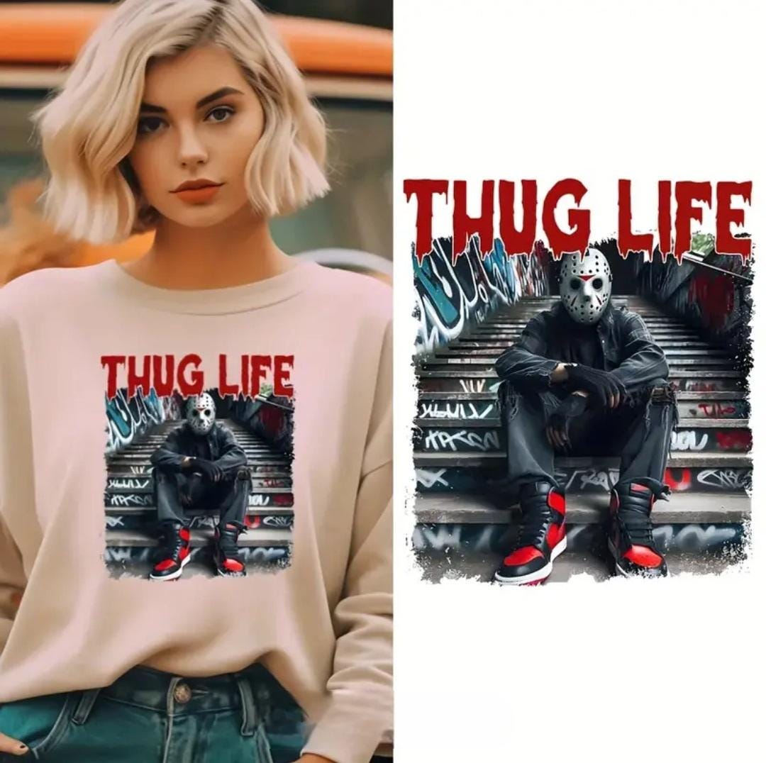 Thug Life Halloween Shirt, Jason, Freddy, Pennywise, Micheal Myers ...