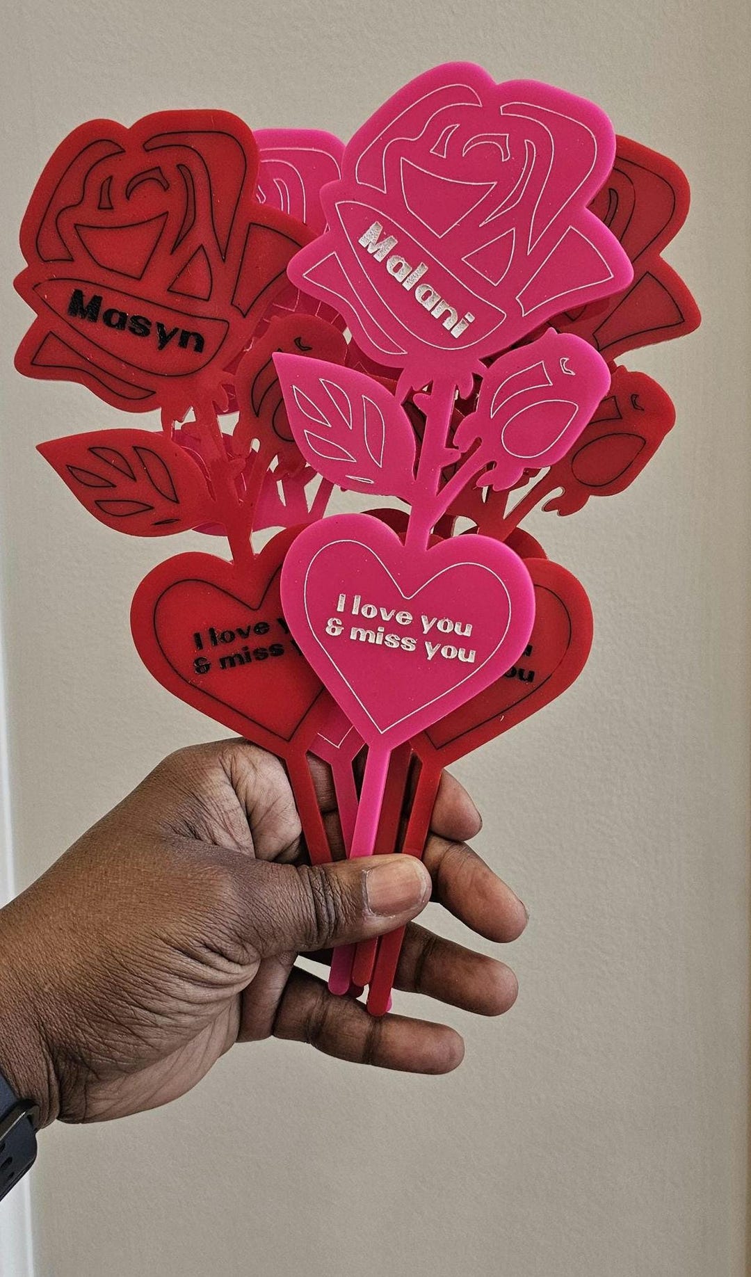 Custom Acrylic Rose, Flower Stake, Memorial Stake, Valentine's Day ...