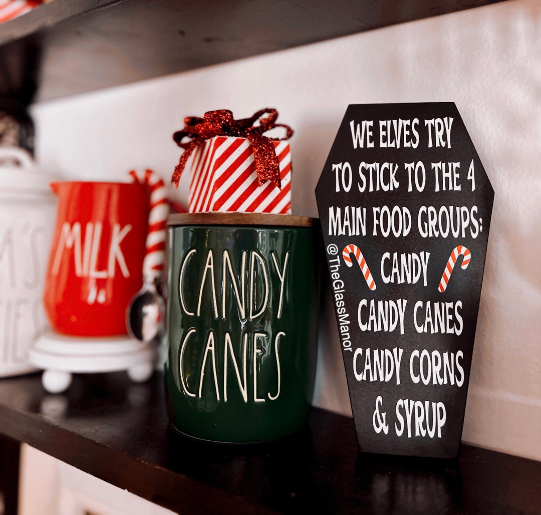 Elf Inspired 4 Food Groups Sign / Elf Tiered Tray / Christmas - Etsy