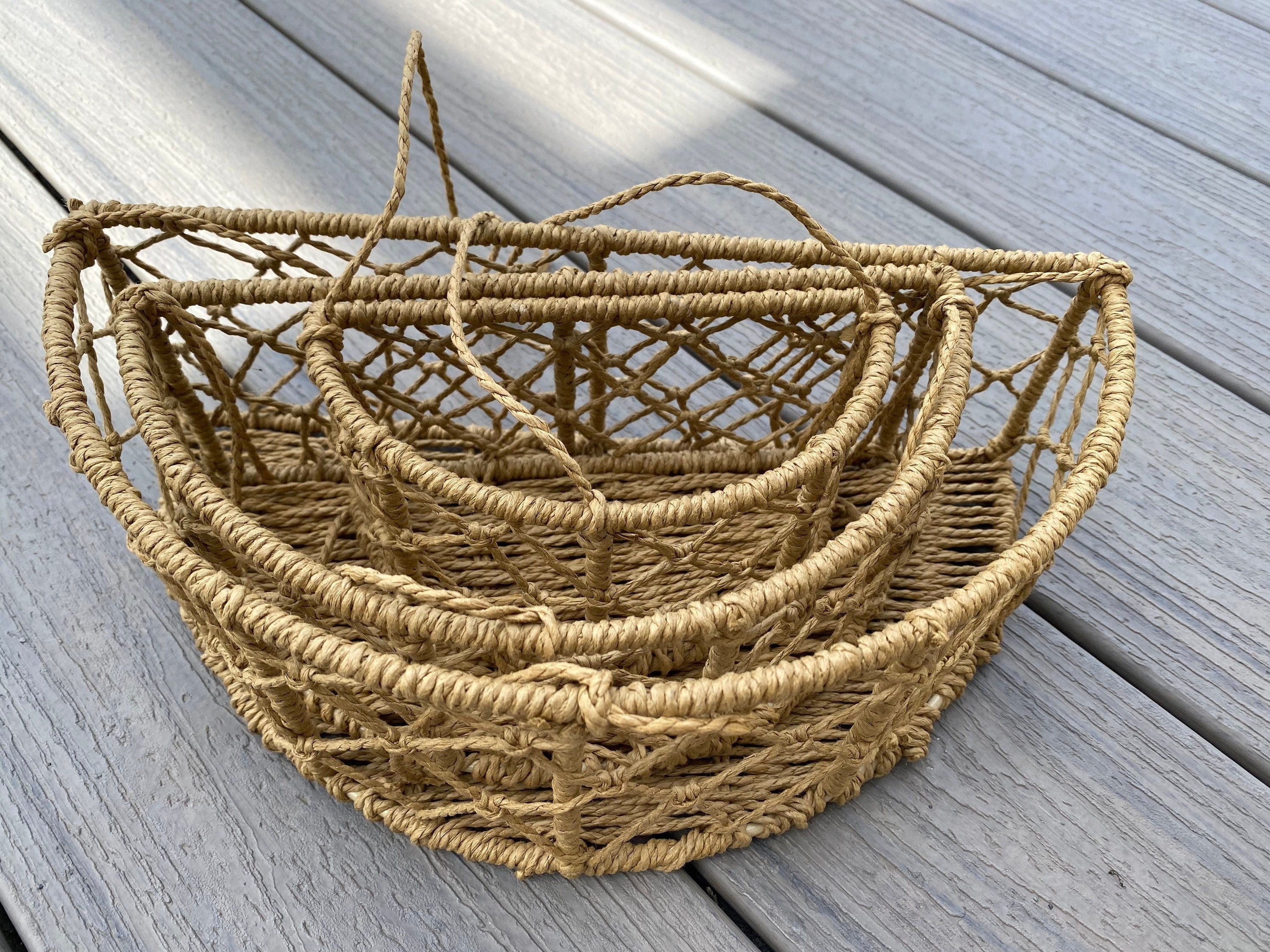 Three Tier Hanging Baskets Kitchen Baskets Set of 3 Hanging - Etsy