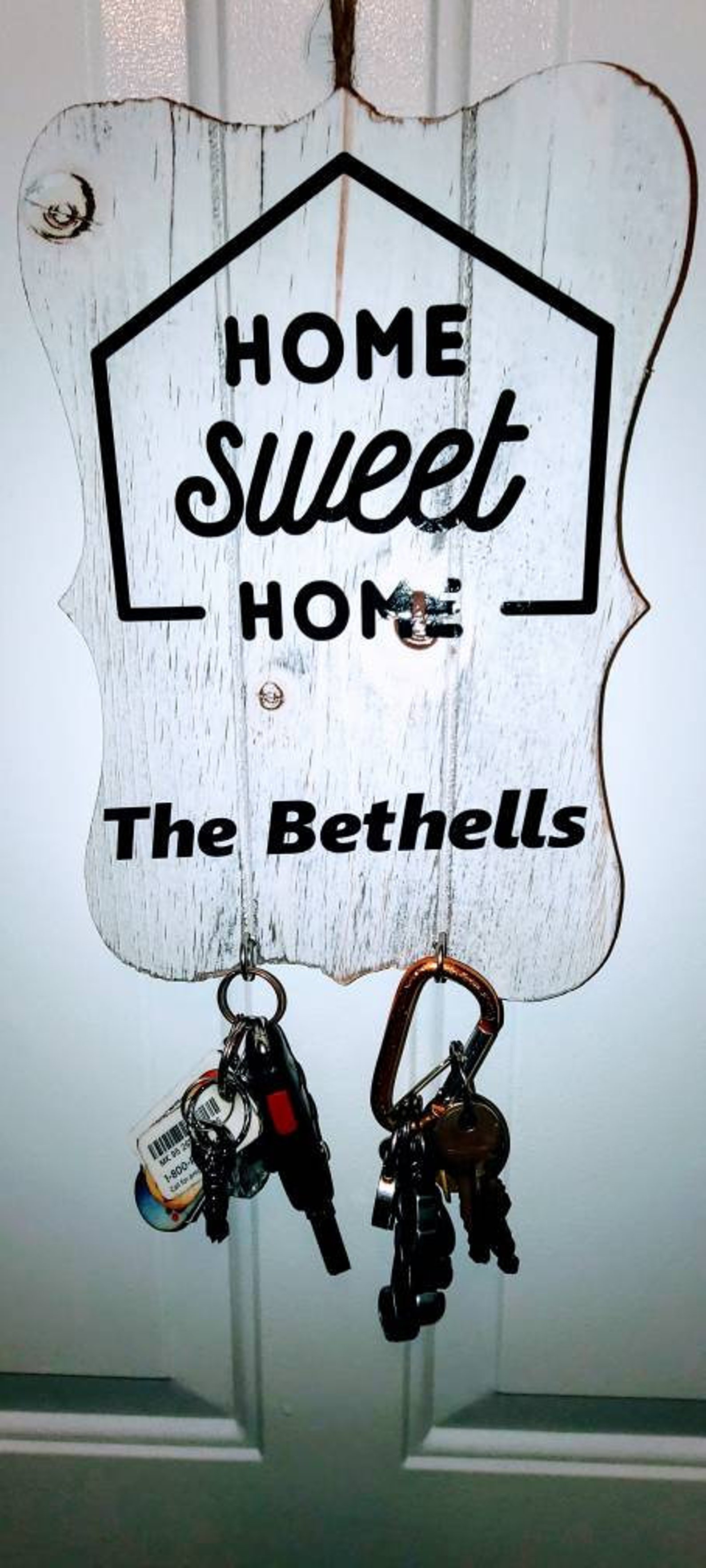 CUSTOM Home Sweet Home key holder / sign. | Etsy