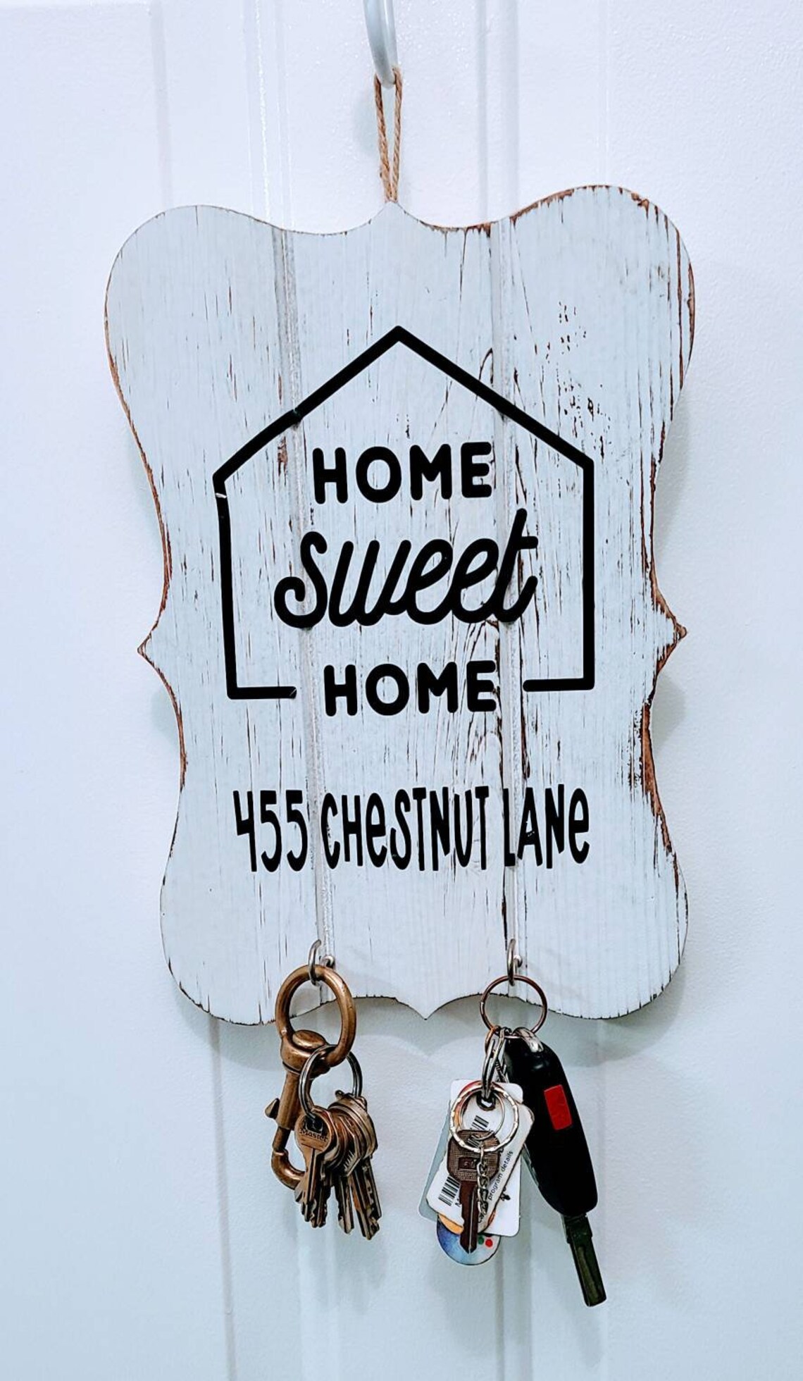 CUSTOM Home Sweet Home key holder / sign. | Etsy