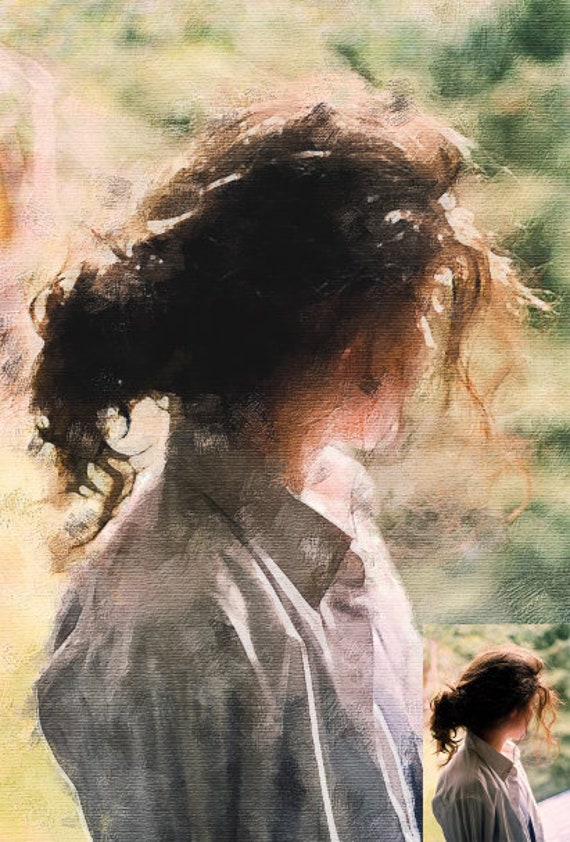 Faceless portrait print turn your photo into an oil painting | Etsy