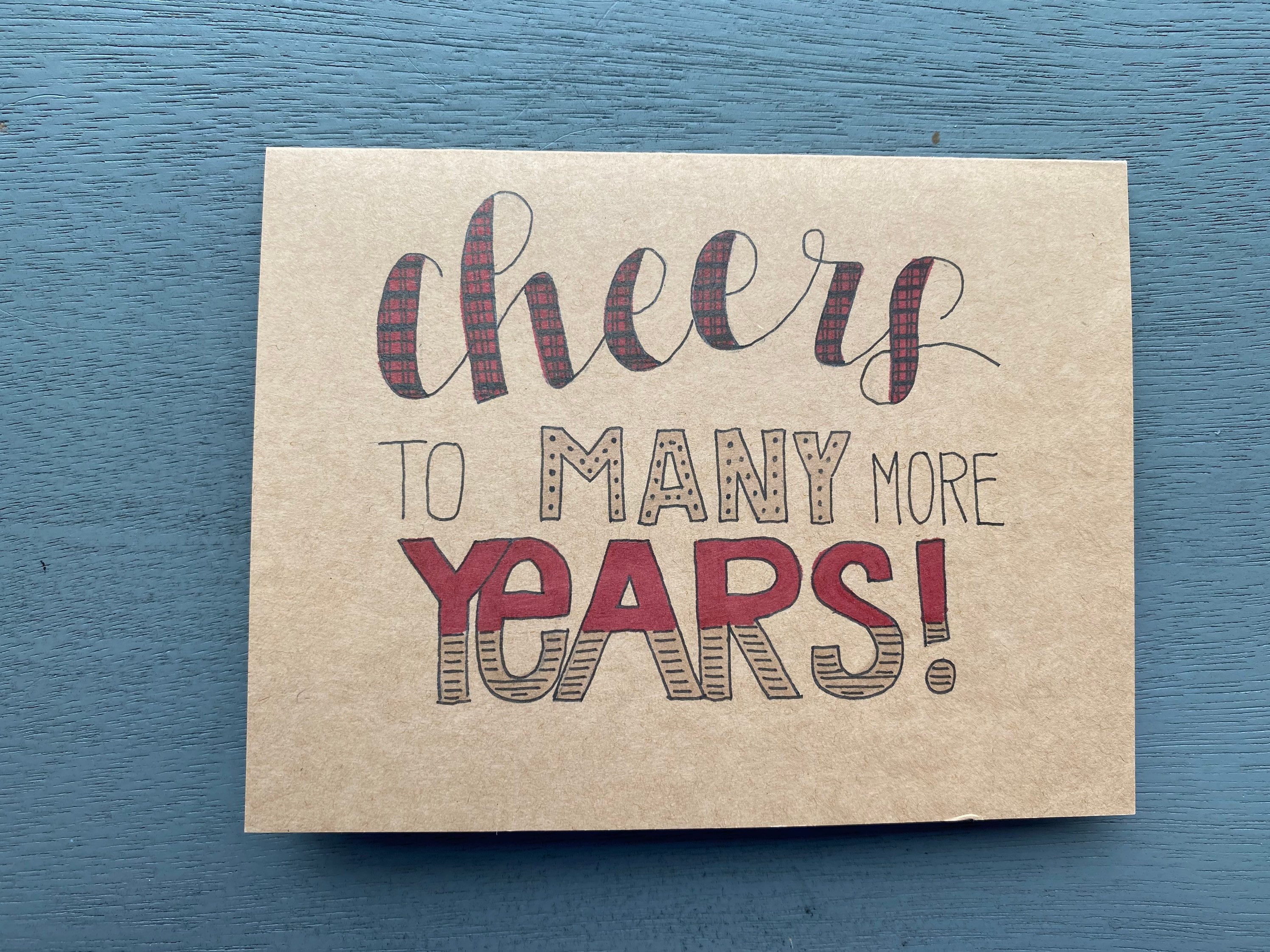 Cheers to Many More Years Birthday Card. | Etsy Cheers to Many More Years Birthday Card. | Etsy