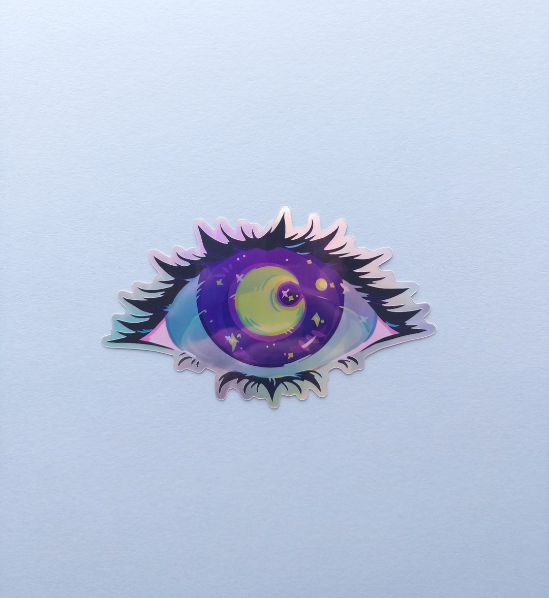 Celestial Moon Eye Sticker | Immaculate | Glossy Holographic Vinyl - Etsy