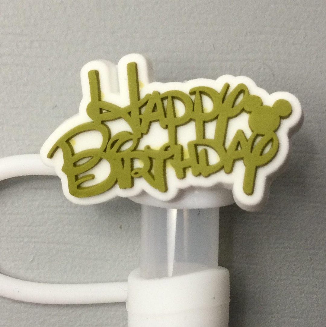 Happy Birthday Straw Topper - Etsy