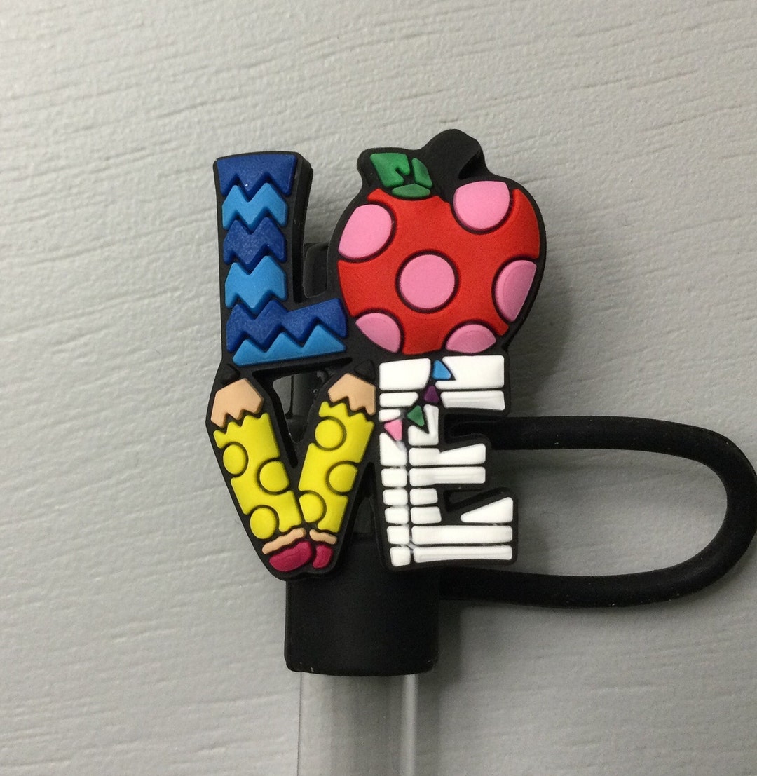 Love Teacher Straw Topper - Etsy