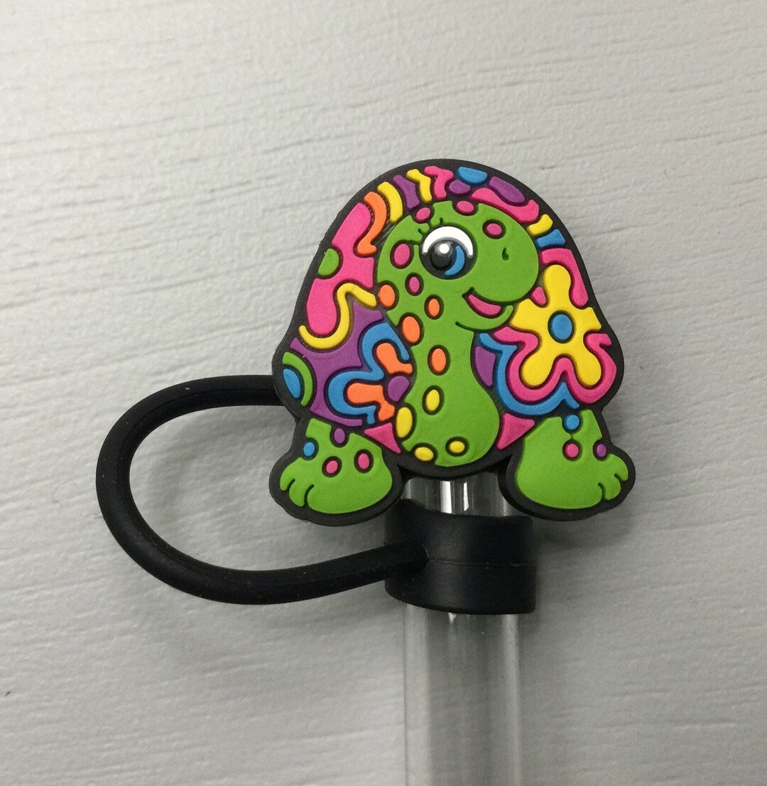 Turtle Retro Straw Topper - Etsy