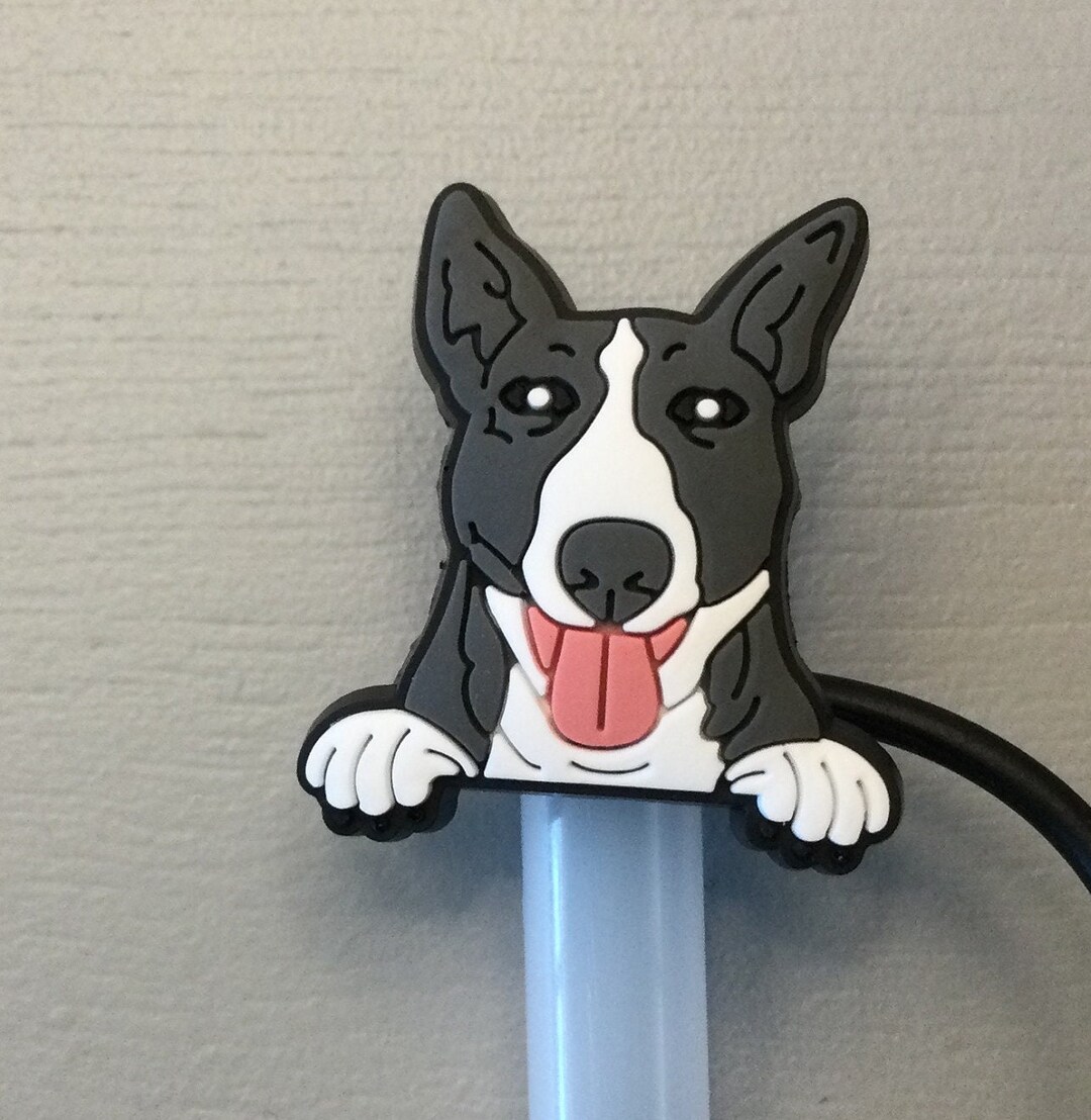 Bull Terrier Straw Topper - Etsy