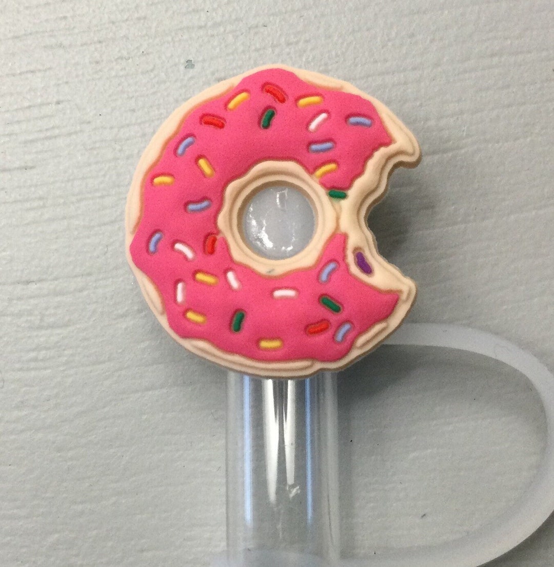 Pink Donut With Sprinkles Straw Topper - Etsy