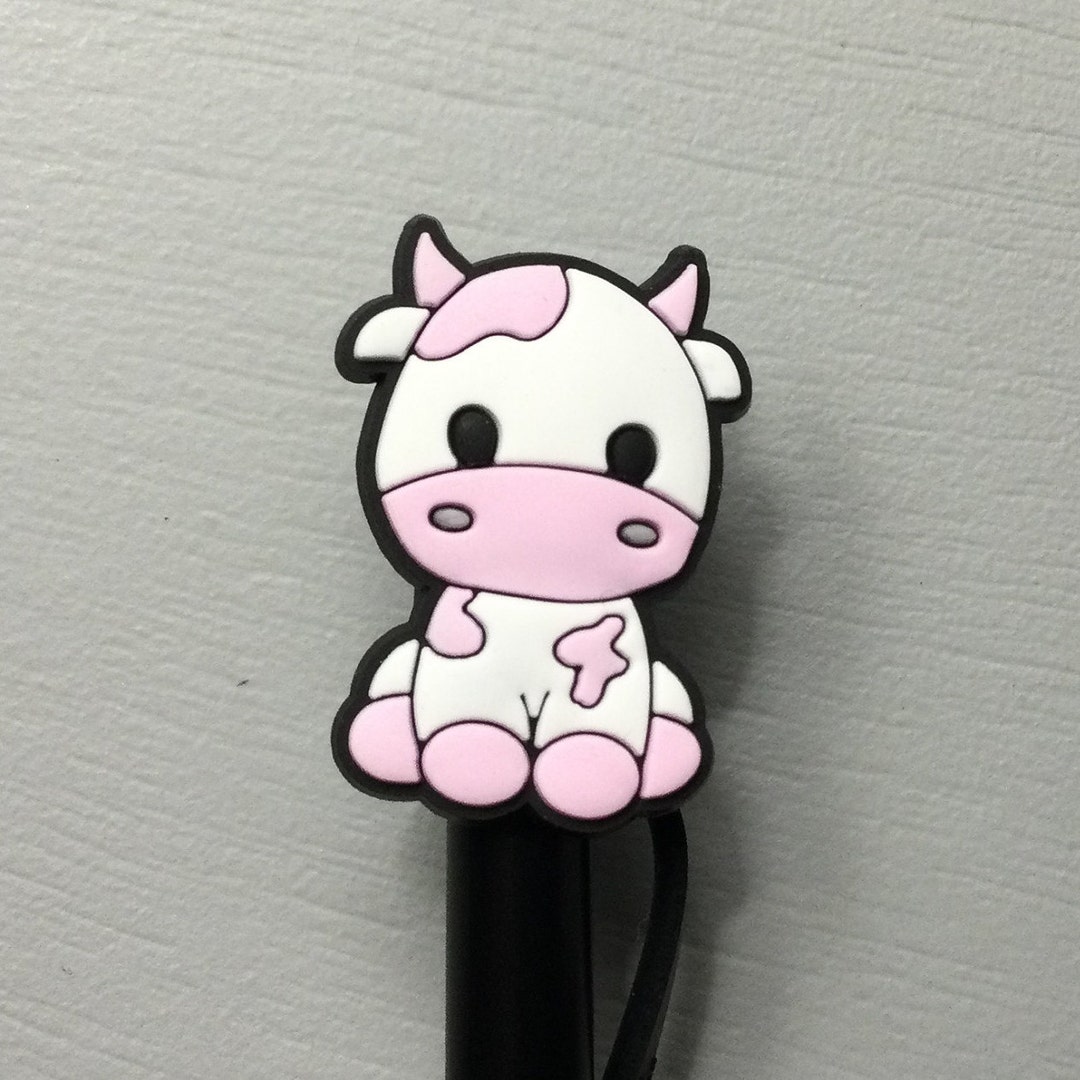 Cow Straw Topper Pink Fits Stanley - Etsy