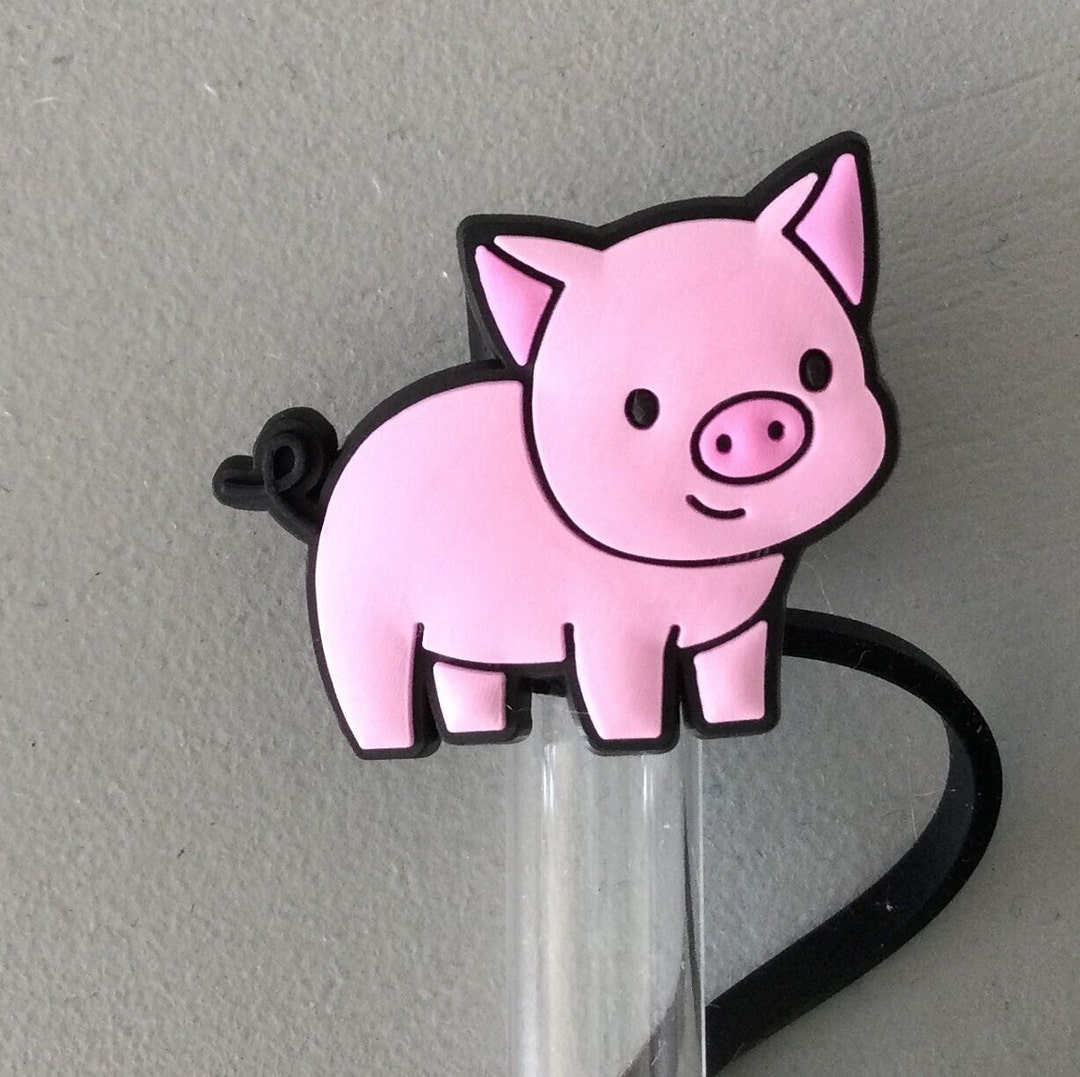 Pig Straw Topper - Etsy