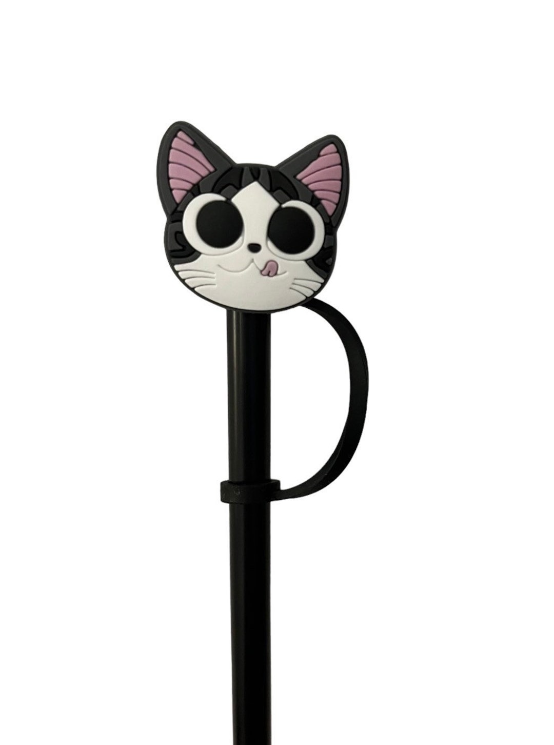 Cat Face Straw Topper - Etsy Canada