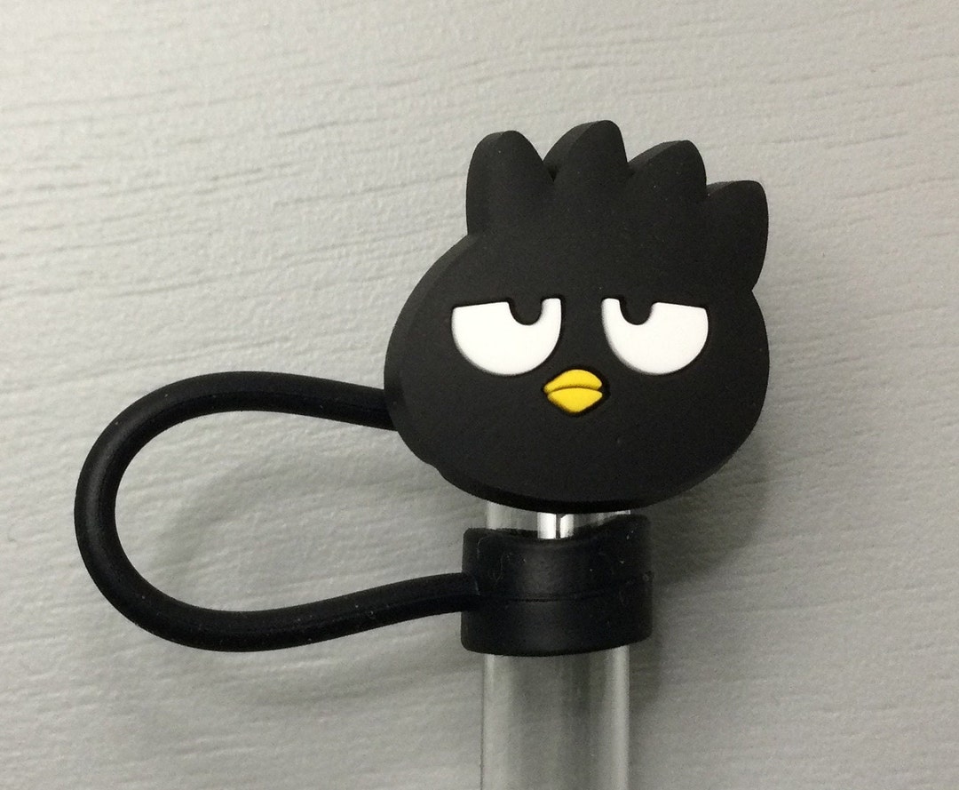 Black Penguin With Spiky Hair Straw Topper - Etsy