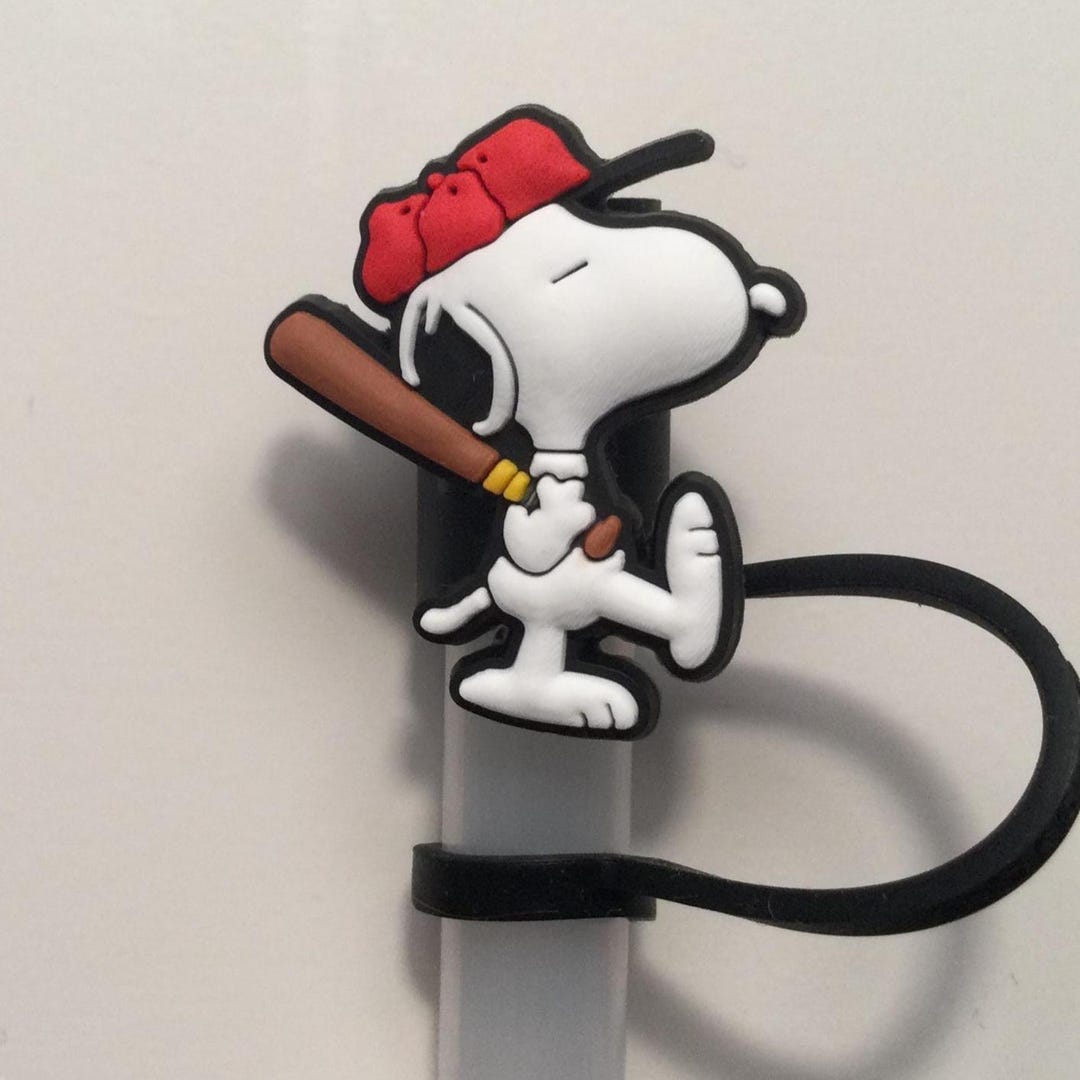 Dog Playing Baseball Straw Topper - Etsy