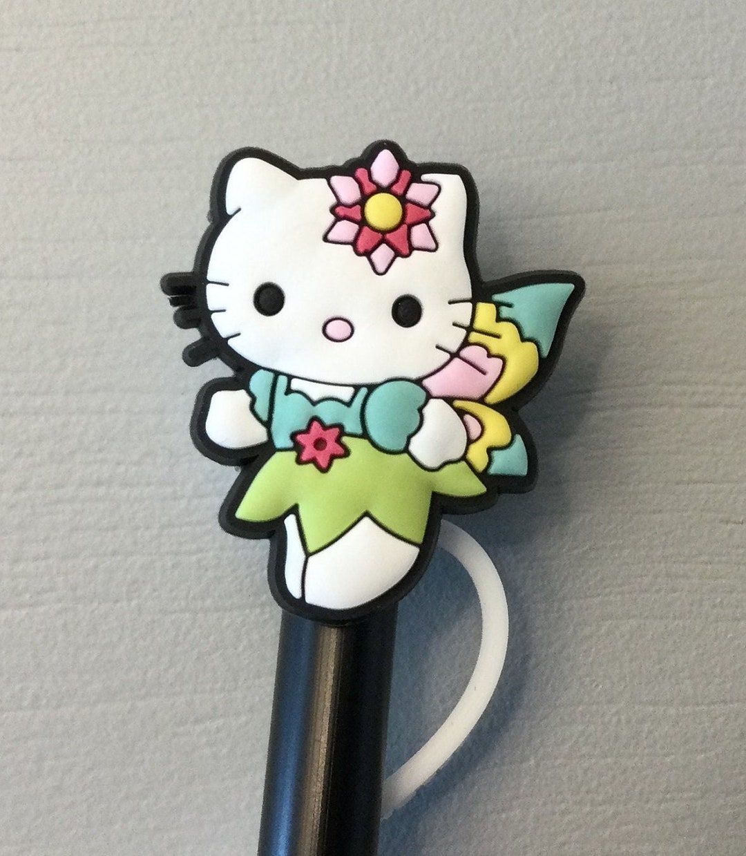 Miss Kitty Fairy Straw Topper - Etsy