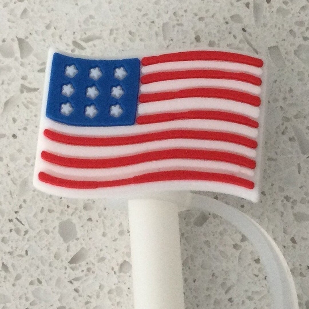 American Flag Straw Topper - Etsy