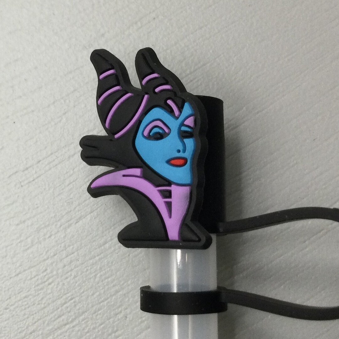 Maleficent Straw Topper - Etsy