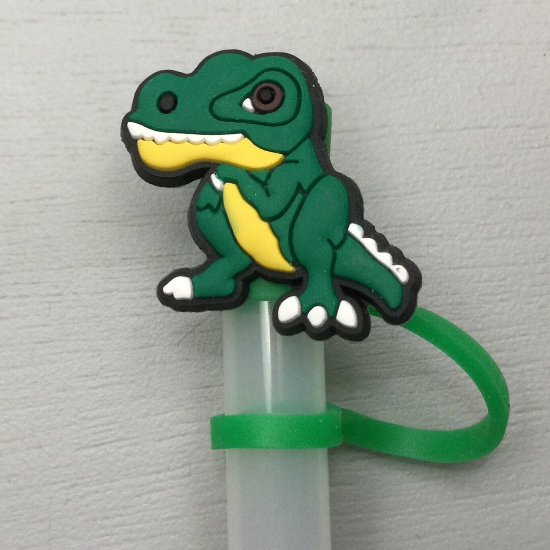 Dinosaur Straw Topper - Etsy