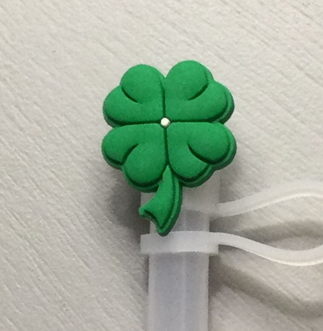 Good Luck Four Leaf Clover Straw Topper - Etsy