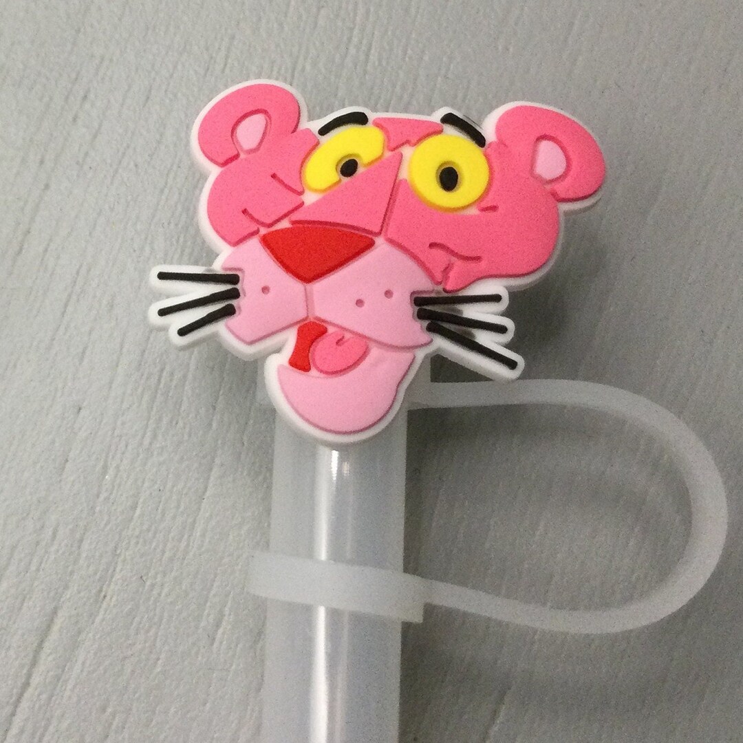 Pink Cat Straw Topper Panther - Etsy