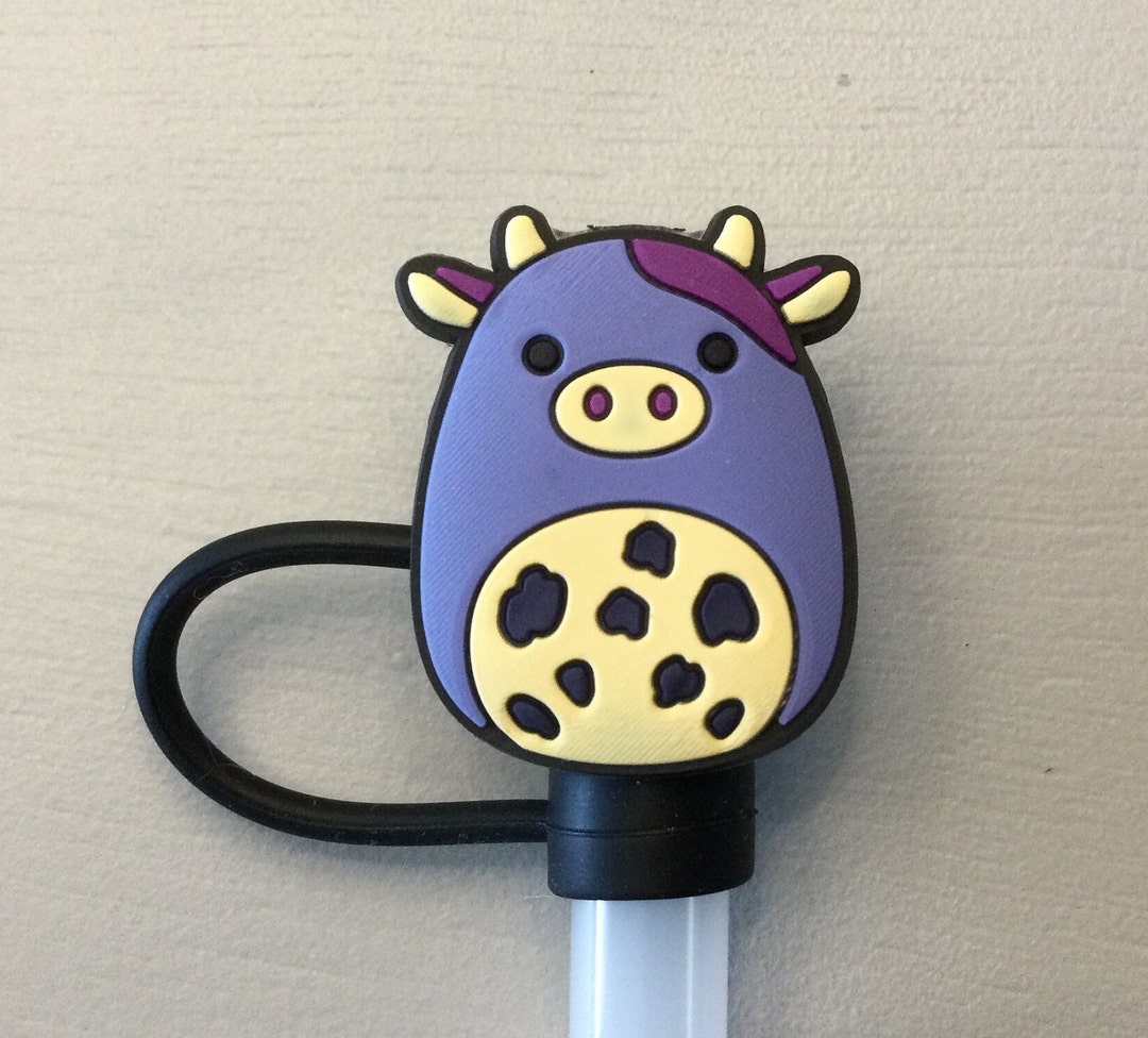 Purple Squish Straw Topper Flexible - Etsy