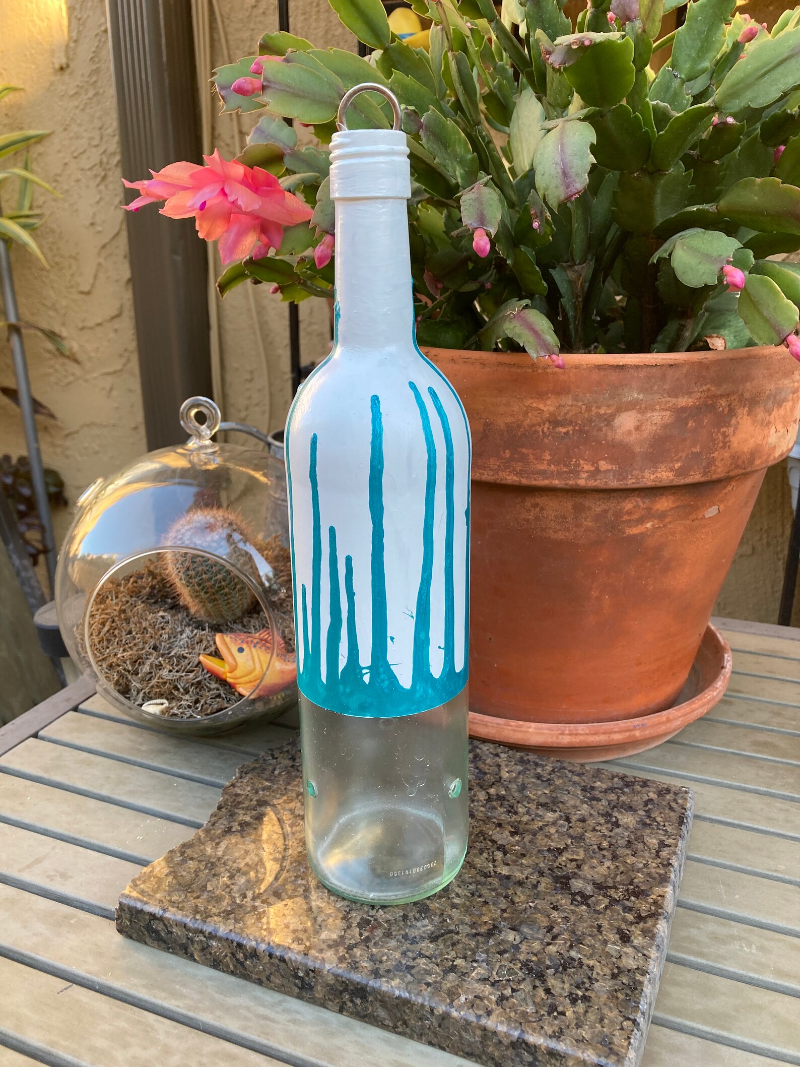 Smoking Incense Bottle | Blue Drips/white | Ashless Incense Holder ...