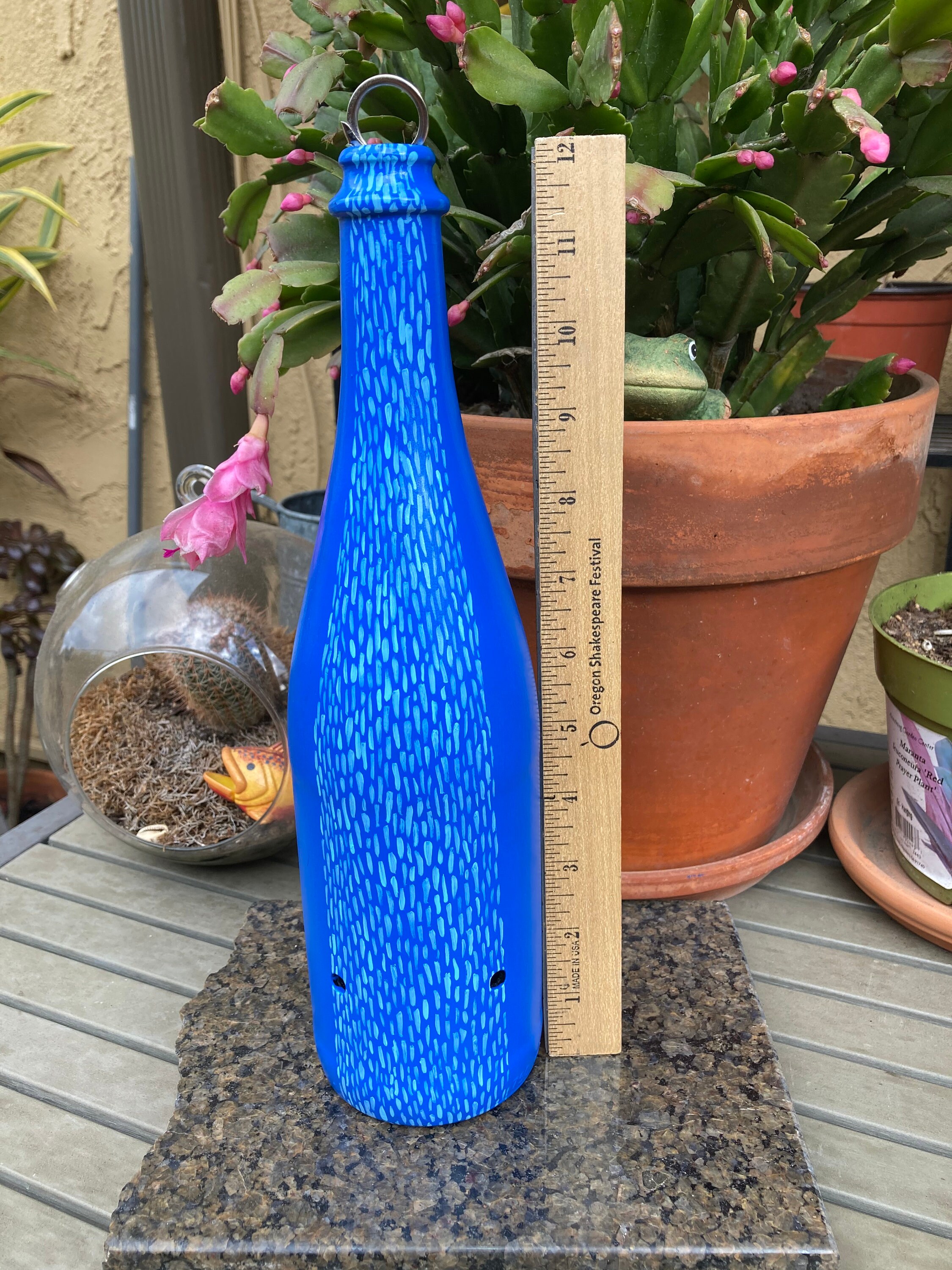Smoking Incense Bottle Blue on Blue Ashless Incense Holder - Etsy