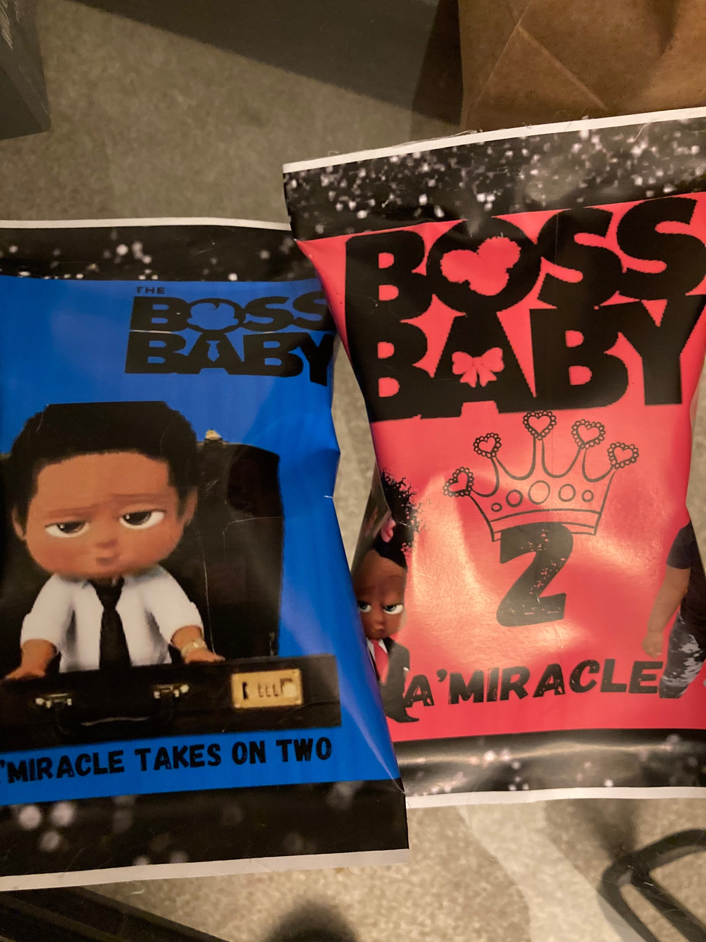 Boss Baby Chip Bag - Etsy