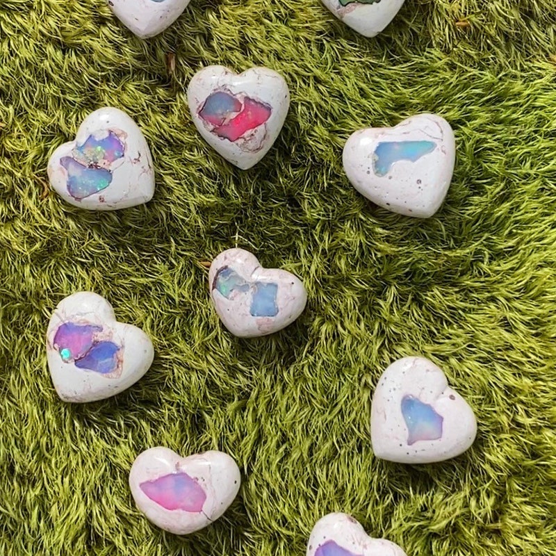 Opal Heart - Etsy